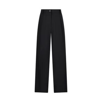 Dolce & Gabbana Stretch-Wollhose - - Trousers - Damen - Schwarzk - S