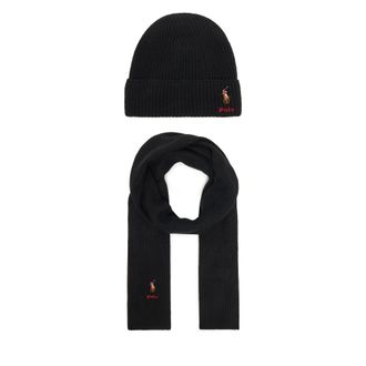 Polo Ralph Lauren Set Schal und M&uuml;tze Polo Ralph Lauren 455981430003 Schwarz