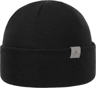 Lierys Bonnet Docker Merino Finement Tricoté Femme/Homme - Made in Germany en Laine pour lhiver Casquette Forme Melon avec Revers Hiver Automne-Hiver - Taill