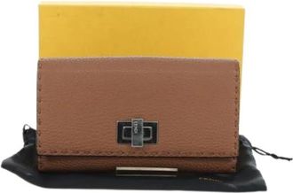 Fendi Portefeuille long vintage doccasion - Femme - Pre-owned - Brun - Taille: ONE Size