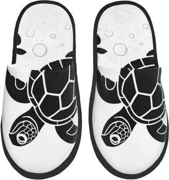 Generic Famille De Tortues Marines Homme Femme Chaussures De Maison Chaud Slippers Respirantes Chaussons Pour Ext&eacute;rieur Hiver Maison L