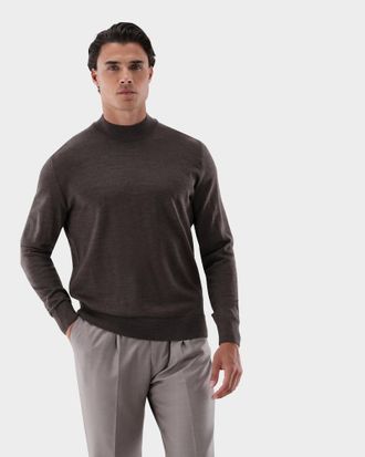 van Laack Stehkragenpullover aus Merzerisierter Merinowolle