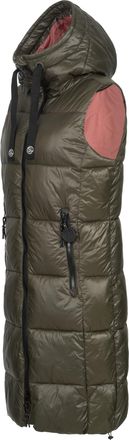 Sublevel Damen lange Steppweste D50048X80105B3 Mistletoe Green XL