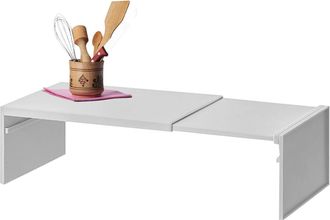 Generic Erweiterbares Schrankregal - Stapelbares Lagenregal Platzsparend Stapelbares K&uuml;chenzubeh&ouml;r Schweres Nicht flipli K&uuml;chenzubeh&ouml;r f&uuml;r Speisekammer Schran