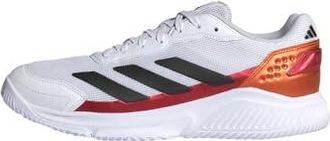 adidas Adidas Chaussures de Padel Courtquick pour Homme, FTWR White/Core Black/Lucid Orange, 3.5 UK