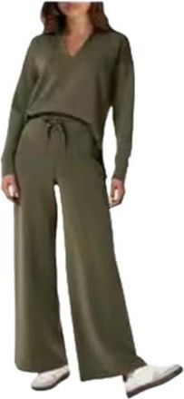 Generic Ensemble de détente pour femme - Tenue de voyage deux pièces - Ensemble de jogging pour femme - Jambe large - Vêtement de détente ample et confortable