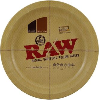 Raw Round Metal Rolling Tray rundes Drehtablett 30,5 cm 3 Trays