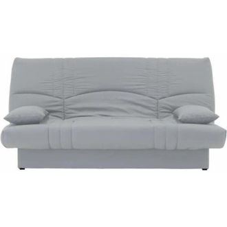 Les Tendances Clic Clac-Bank 3 Pl&auml;tze - Hellgrauer Stoff - 190 x 92 cm - AUCUNE