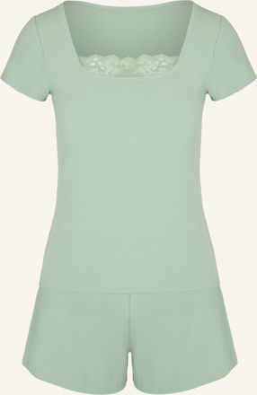 Hunkem&ouml;ller Hunkem&ouml;ller Schlafanzug Rib Lace gruen