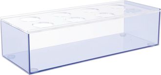 Holibanna Rechteckige Hydroponik Blumenvase aus Kunststoff L&auml;nglich mit 8 L&ouml;chern Formstabil f&uuml;r Tischdeko und Wohnraum