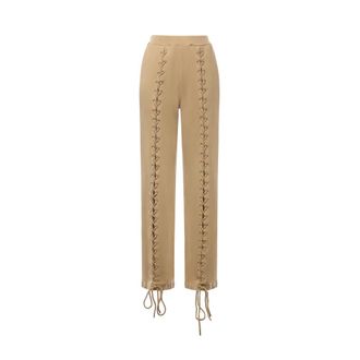 Rotate Gerade Hose - - Trousers - Damen - Beige - M