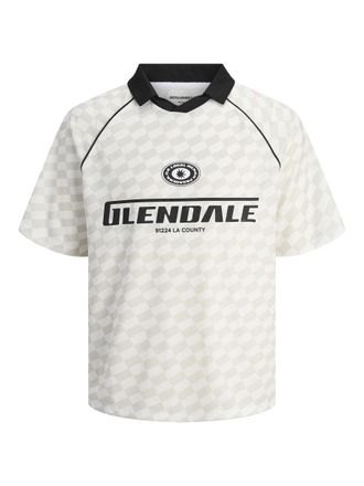 Jack & Jones Jcolido AOP Mesh Open Collar Polo Jnr