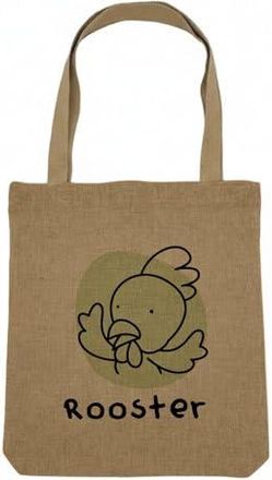 Fabulous Sac Shopping Tote Bag Aspect Lin - Coq Signe Astrologique Chinois Dessin Zodiaque Horoscope Animal Illustration - Sac de Courses Toile Epaisse 360g Be