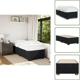 vidaXL The Living Store Bettgestell Schwarz 90x190 cm Samt - Samtbett - Doppelbett - Boxspringbetten - Bettkasten - Schlafraumgestaltung