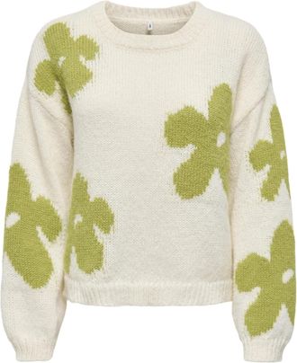 Only Onlbootle Life Ls Flower O-Neck KNT