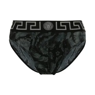 Versace Homme, Sous-vêtements, Bleu, Taille: L Sous-vêtements Imprimé Barocco Bleu