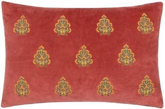Riva Paoletti Rennes bestickte Baumwoll -Samtkissenbedeckung