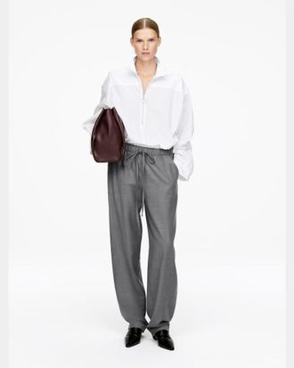 Arket Flanellhose Mit Kordelzug -Grau