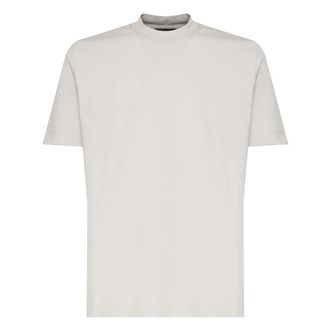 Giuliano Galiano Beiges Baumwoll-T-Shirt mit Rundhalsausschnitt - - Tops - Herren - Beige - M