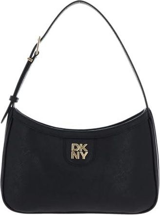 DKNY Femme Carol Demi Sac &agrave; bandouli&egrave;re, Noir/Or, Taille Unique