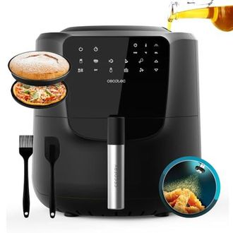 Cecotec Friteuse &agrave; air sans huile de 5,5 L Cecofry Rain Pack. Air Fryer avec Accessoires. 1550 W, Spray dHuile Int&eacute;gr&eacute;, Pulv&eacute;risation Automatique et Manuelle,