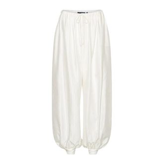 Rotate Gestreifte Ballonhose - - Trousers - Damen - Wei&szlig; - L