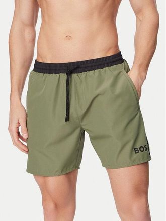 HUGO BOSS Badeshorts Starfish 50514429 Dunkelgr&uuml;n Regular Fit