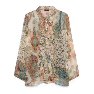 Fiorella Rubino Damen, Blusen & Hemden, Beige, 4XLGr&ouml;&szlig;e