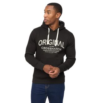 Crosshatch Vintarge Kapuzenpullover f&uuml;r Herren (Schwarz)