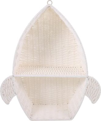 Valiclud Geflochtener Wandkorb Wandregal Aufbewahrungskorb H&auml;ngend Rustikaler Wanddekor Pflanzenhalter Wohnzimmer K&uuml;che Schlafzimmer