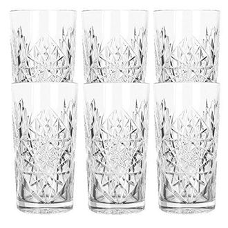 Libbey Hobstar - Verre long drink, verre &agrave; cocktail, verre &agrave; eau, verre &agrave; jus - 470 ml - Lot de 6 - connu dans les h&ocirc;tels et bars les plus cools