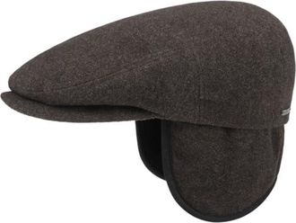 Stetson Casquette Kent a Oreillettes Femme/Homme - Made in The EU Plate Laine Gavroche avec Visiere, Oreillettes, Doublure, Doublure Hiver Automne-Hiver - L (