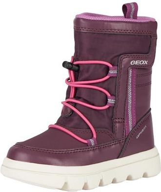 Geox Fille J Willaboom Girl Bateau cheville, Prune Fuchsia, 36 EU