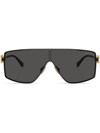 Miu Miu Eyewear lunettes de soleil &agrave; monture oversize - Noir