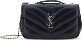 Saint Laurent Small Loulou Chevron Logo-plaque Shoulder Bag
