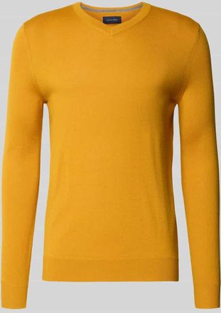 Christian Berg Strickpullover aus Merino-Mix mit V-Ausschnitt