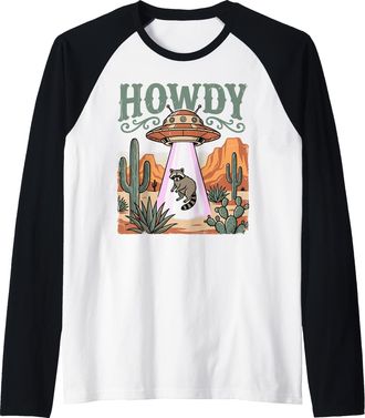 Image UFO Howdy Desert Raccoon (2) Raglan