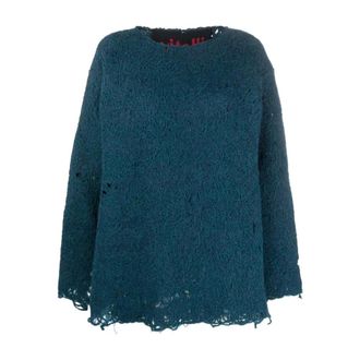 Vitelli Round-Neck Strickwaren - - Knitwear - Damen - Blau - M