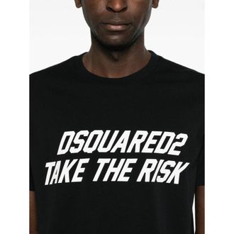 Dsquared2 Logo-Printed Cotton Jersey T-Shirt - Black