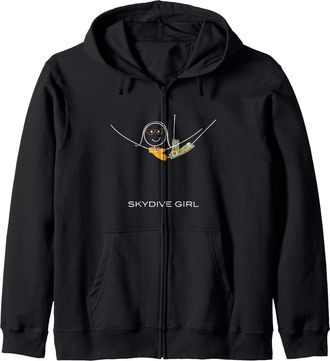 Whyitsme Design Lustige Damen Fallschirmspringen Skydive Girl Skydiver Kapuzenjacke