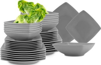 Konsimo Tafelservice EPIRI (36-tlg.) Grau Keramik Asian 25x21x17cm