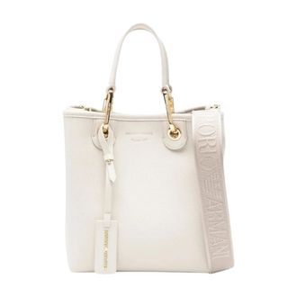 Emporio Armani Stilvolle Einkaufstasche in Corda/Terra - - Bags - Damen - Wei&szlig; - ONE SIZE