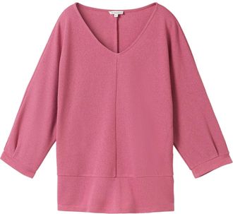 Tom Tailor Damen 1043131 Longsleeve mit Fledermaus&auml;rmeln, 16348-Pink Velvet, S
