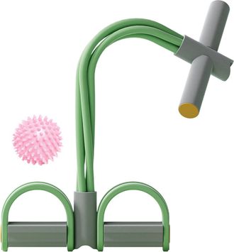 Generico Widerstandsband f&uuml;r Fu&szlig;pedal: elastisches Seil mit 4 R&ouml;hren, Yoga-Stretch&uuml;bung, Fitness-Stretchtrainer, langlebiges Lamm f&uuml;r komplettes K&ouml;rpertraining