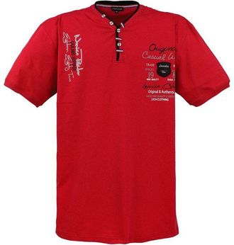 Lavecchia T-Shirt Lavecchia Herren T-Shirt LV-2042 (Rot, 8XL) Herrenshirt V-Ausschnitt