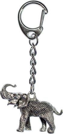 Miniblings Elefant Dickh&auml;uter Schl&uuml;sselanh&auml;nger - Handmade Modeschmuck I Anh&auml;nger Schl&uuml;sselring Schl&uuml;sselband Keyring - Elefant Dickh&auml;uter