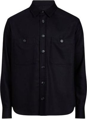 PT01 Chemise droit en laine et cachemire
