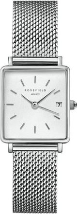 Rosefield Uhr - Damenuhr Boxy XS Mesh - Gr. unisize - in Silber - für Damen
