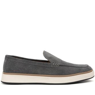 Sergio Moretti Perforierte Wildleder-Loafer - - Shoes - Herren - Grau - 45 EU
