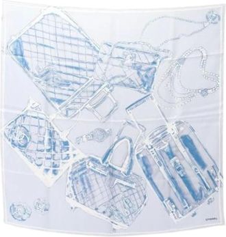 Chanel Pre-owned Silk Scarf - Femme - Pre-owned - Bleu - Taille: ONE Size